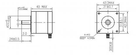 17HS4401 шаговый двигатель - купить в duino.ru